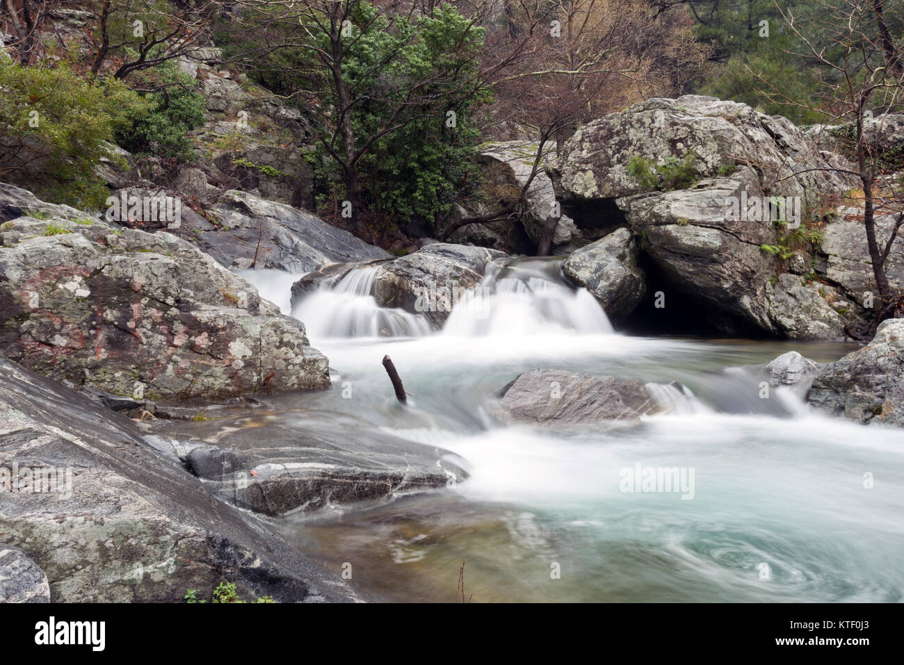The Hasanboguldu river and waterfalls in Edremit district of Balikesir ...