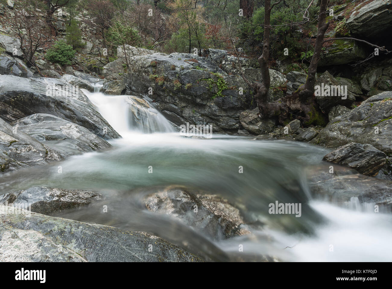 The Hasanboguldu river and waterfalls in Edremit district of Balikesir ...