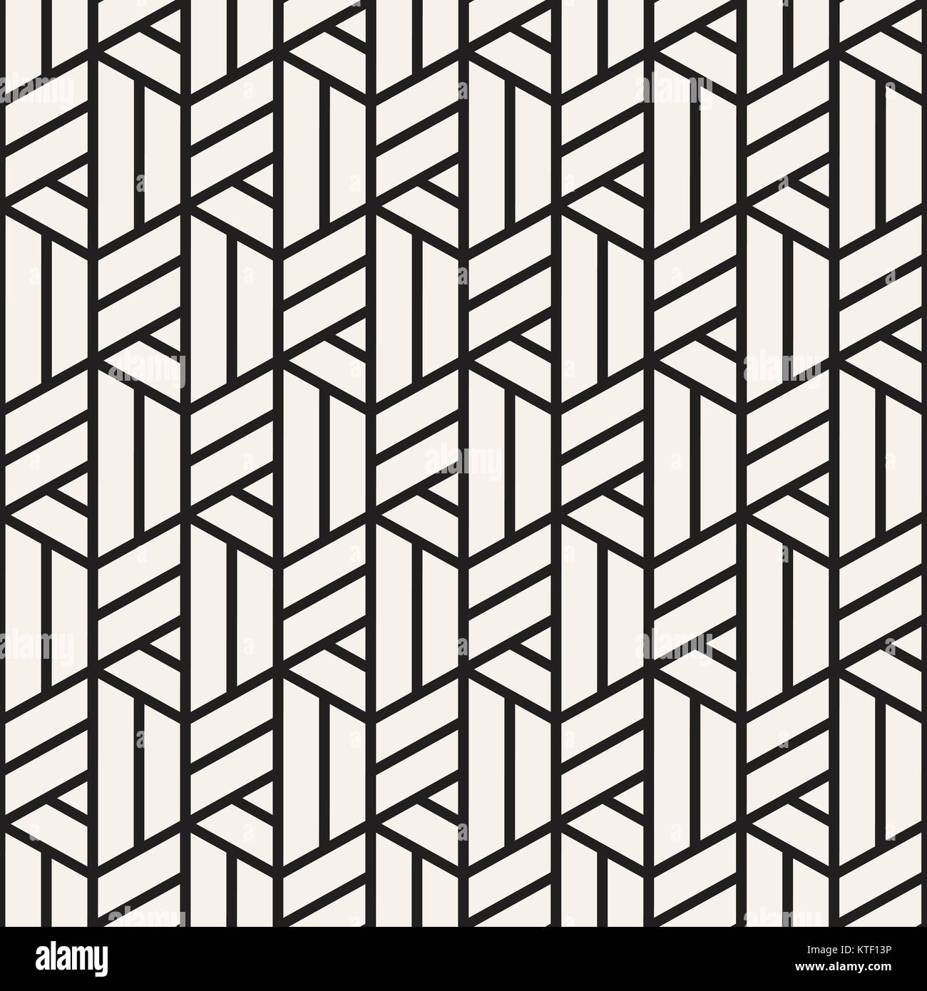 Vector seamless stripes pattern. Modern stylish texture with monochrome ...