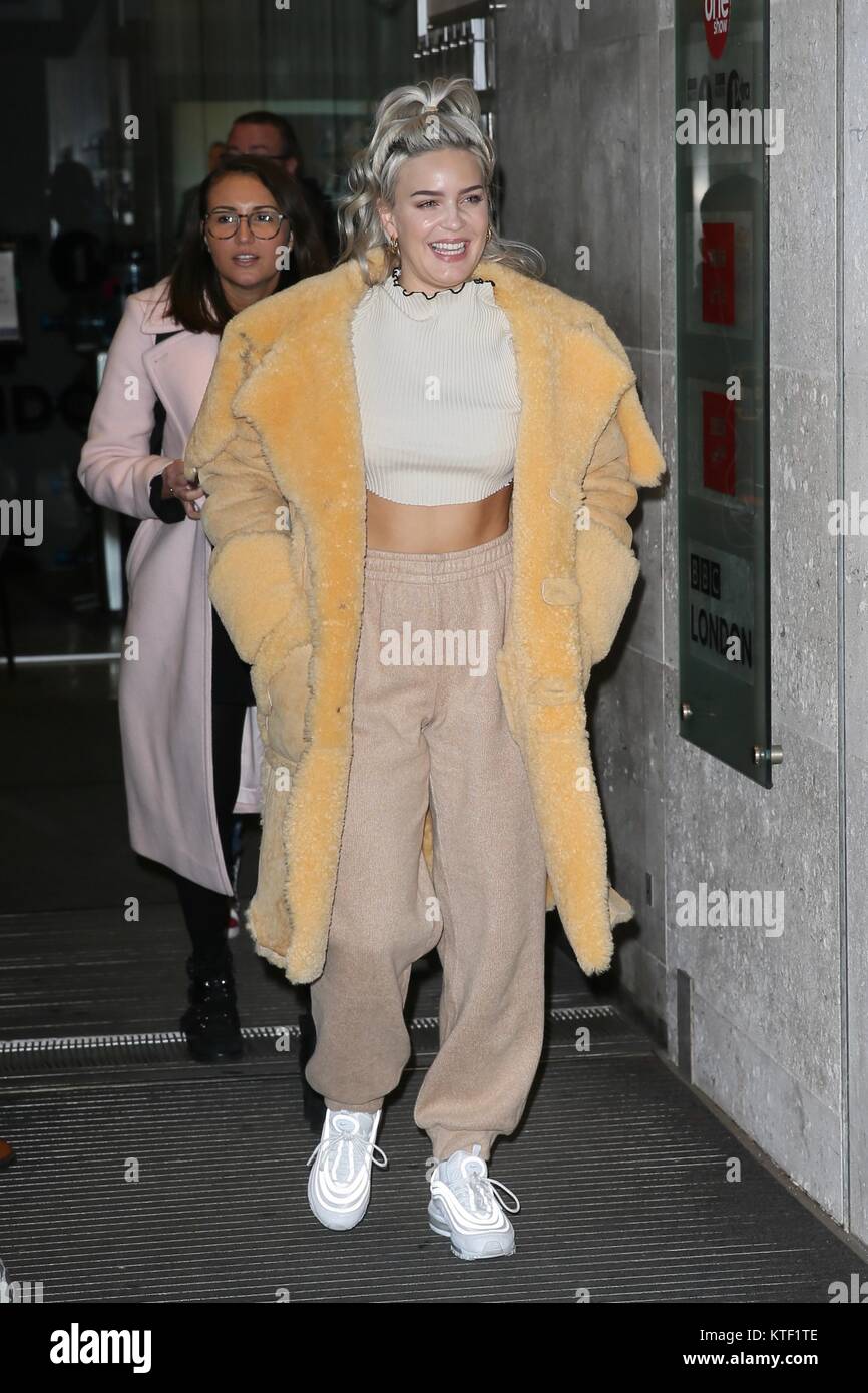 Anne Marie seen greeting fans whilst leaving Radio 1 Featuring: Anne ...