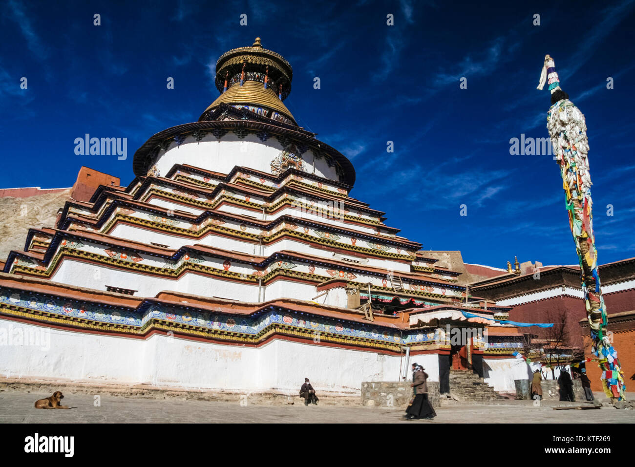 Kumbum chorten at Pelkor Chode Monastery, Gyantse, Tibet Stock Photo ...