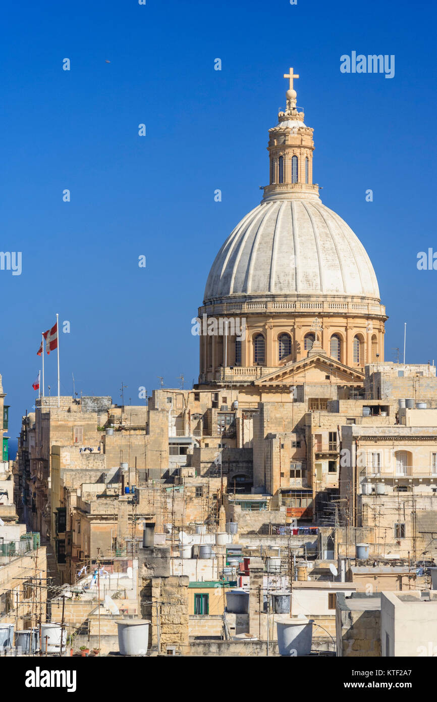Malta church cupola valletta hi-res stock photography and images - Alamy