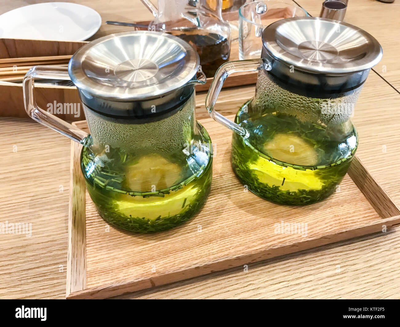 Tray jug hot tea hi-res stock photography and images - Alamy