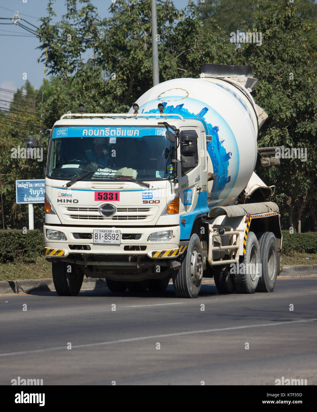 CHIANG MAI, THAILAND -DECEMBER 12 2017: Concrete truck of CPAC Concrete ...