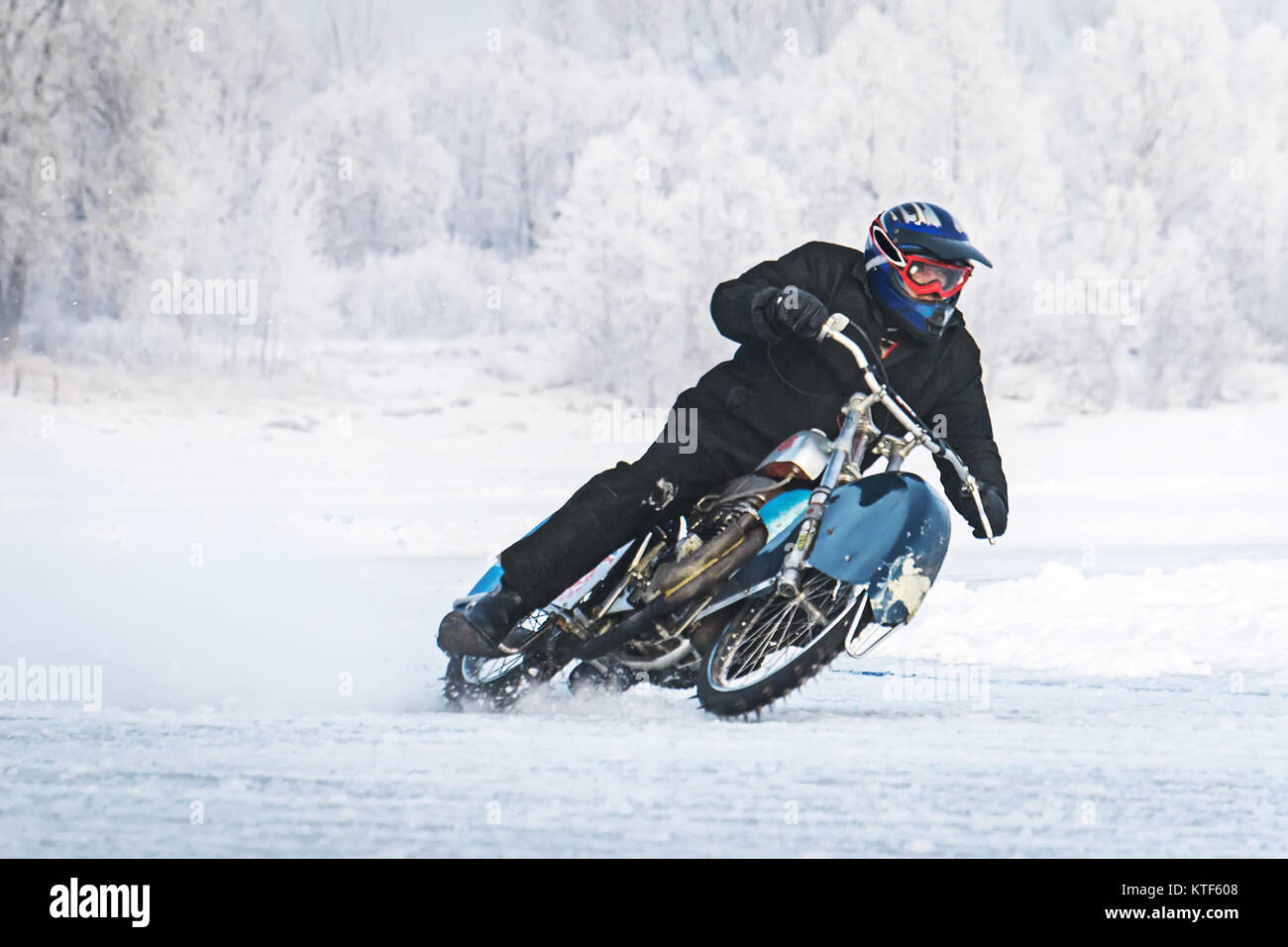 Unidentified bikers during the semi-final individual rides of Russian ...