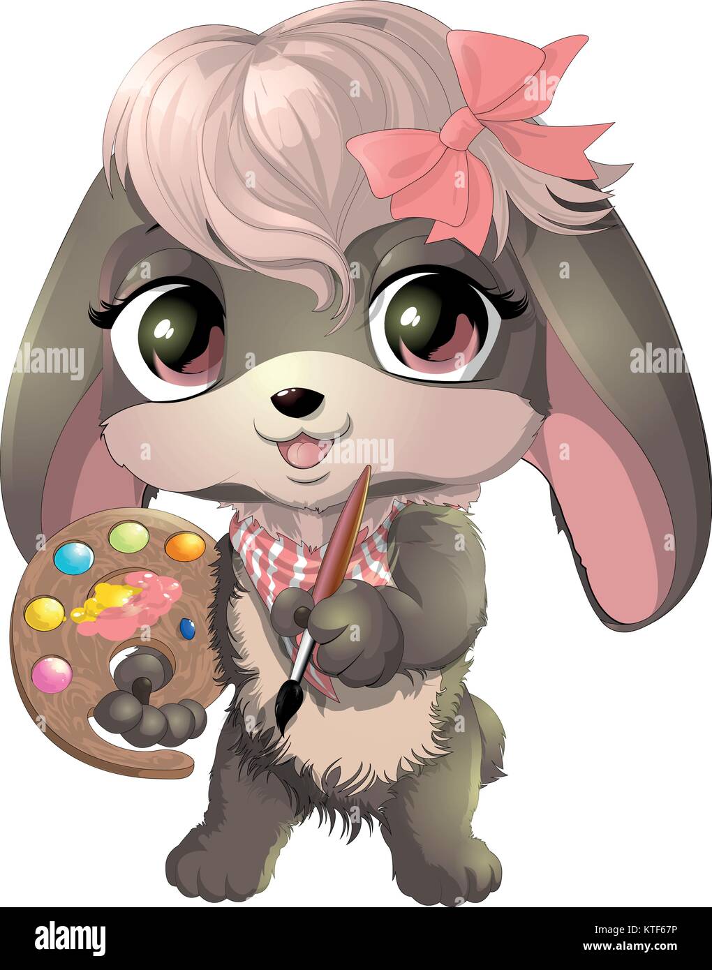 Happy cartoon puppy Stock Vector Image & Art - Alamy