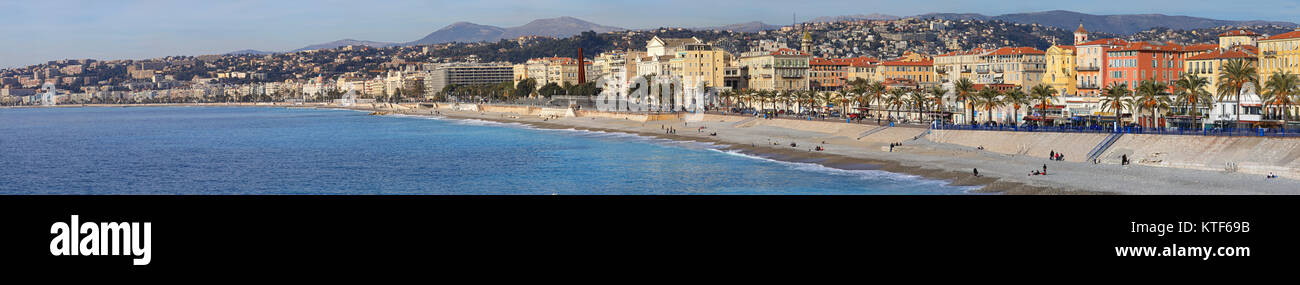 NICE, FRANCE - JANUARY 21: Panoramic Cityscape of Nice on JANUARY 21 ...