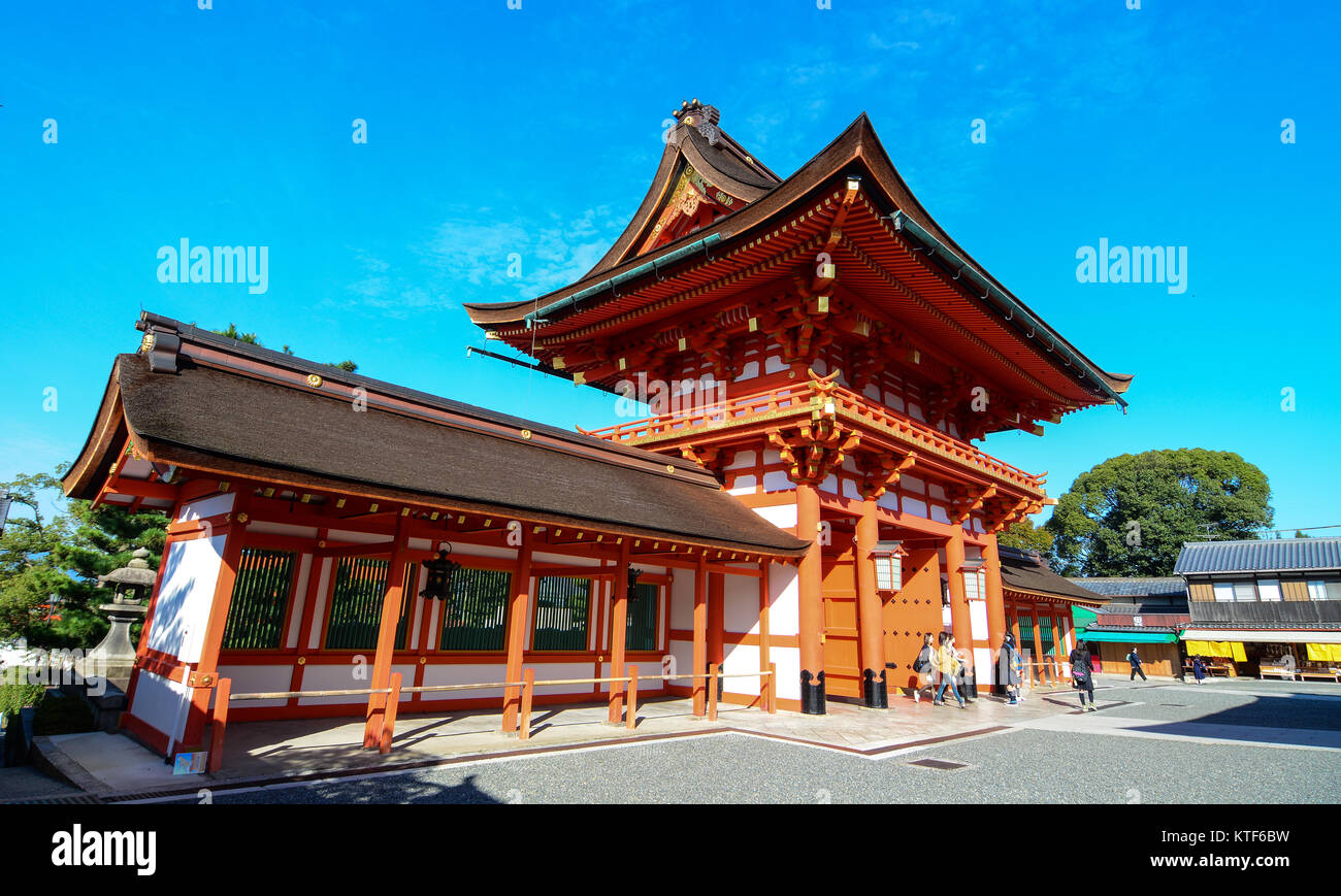 Kyoto, Japan - Oct 30, 2014. People visit Fushimi Inari Taisha Shrine ...