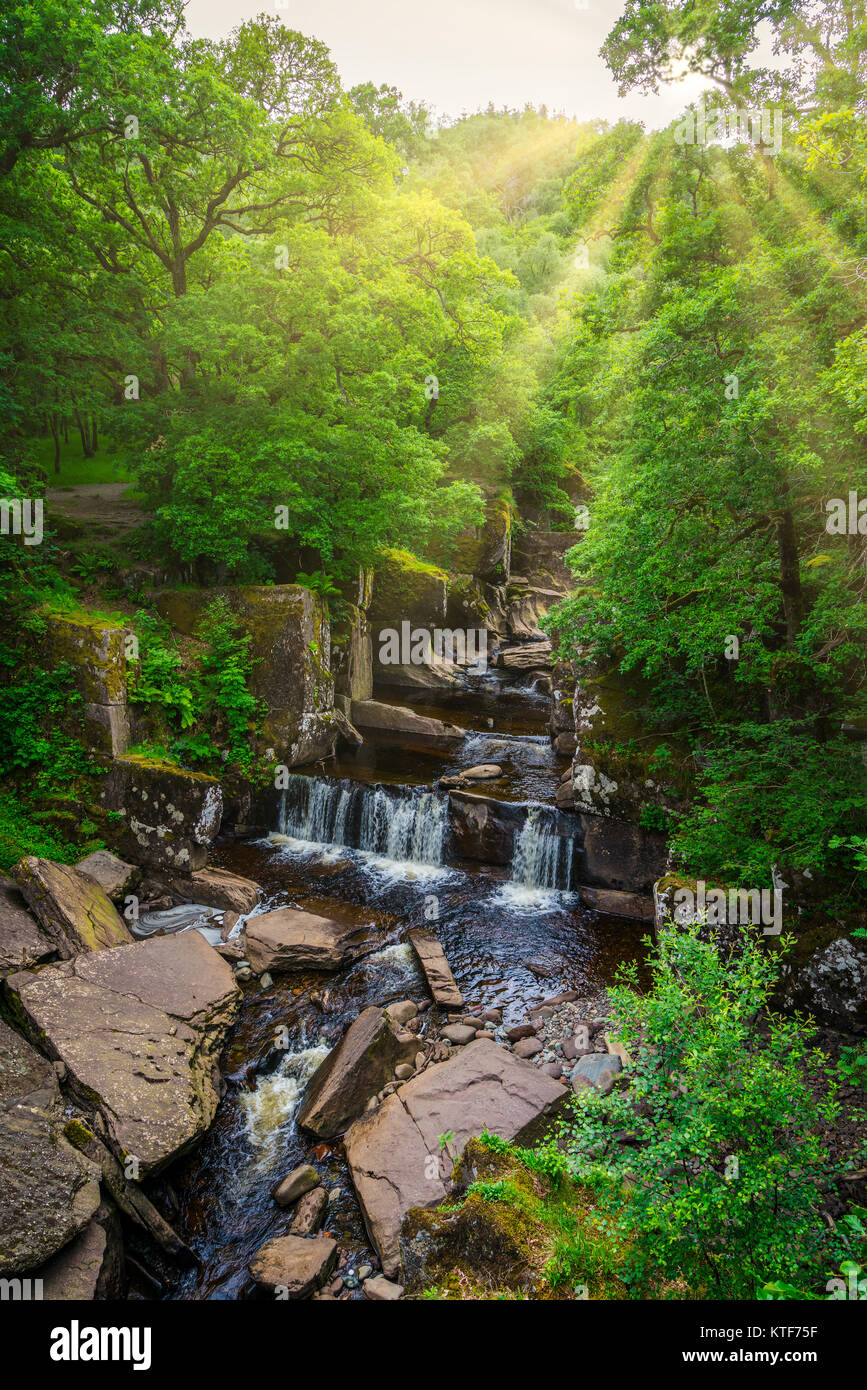 Bracklinn Falls, scenic nature landscape near Callander, small town in ...