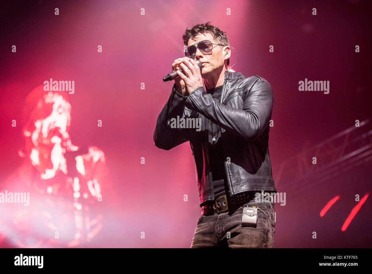 The Norwegian pop-rock group A-ha performs a live concert at Oslo ...