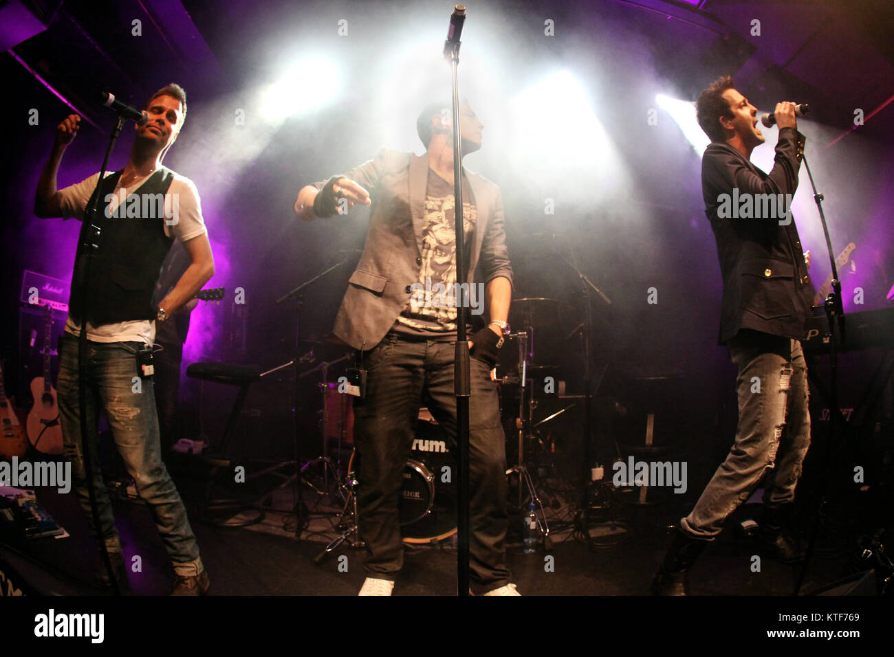 The British-Norwegian boy band and pop group A1 performs a live concert ...