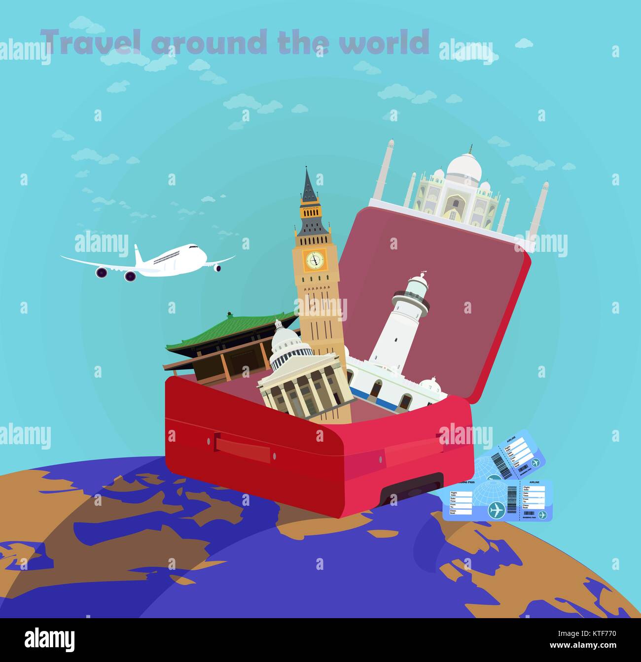 Airlines Travel around the world Stock Vector Image & Art - Alamy
