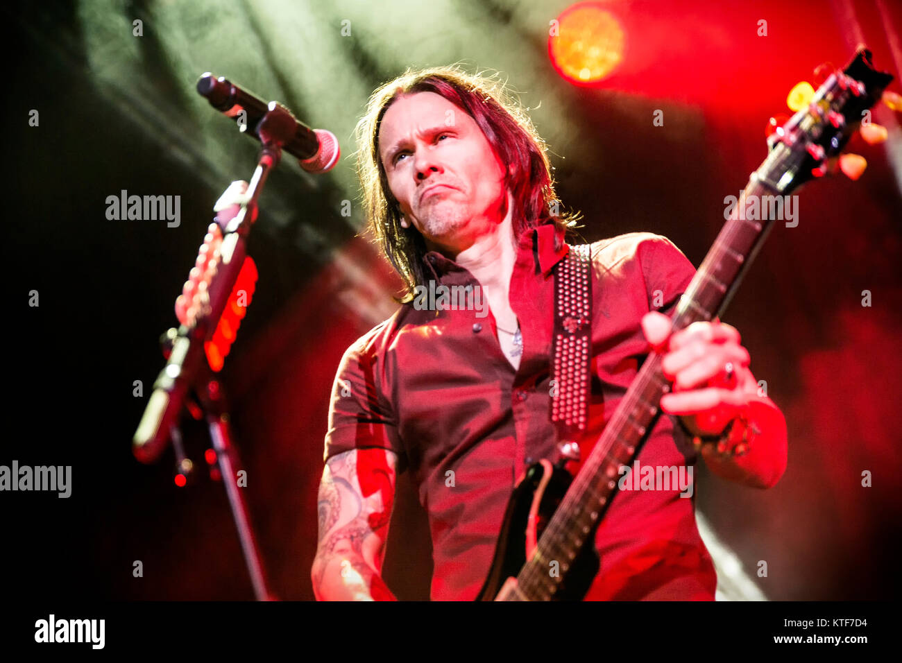 The American hard rock band Alter Bridge performs a live concert at ...