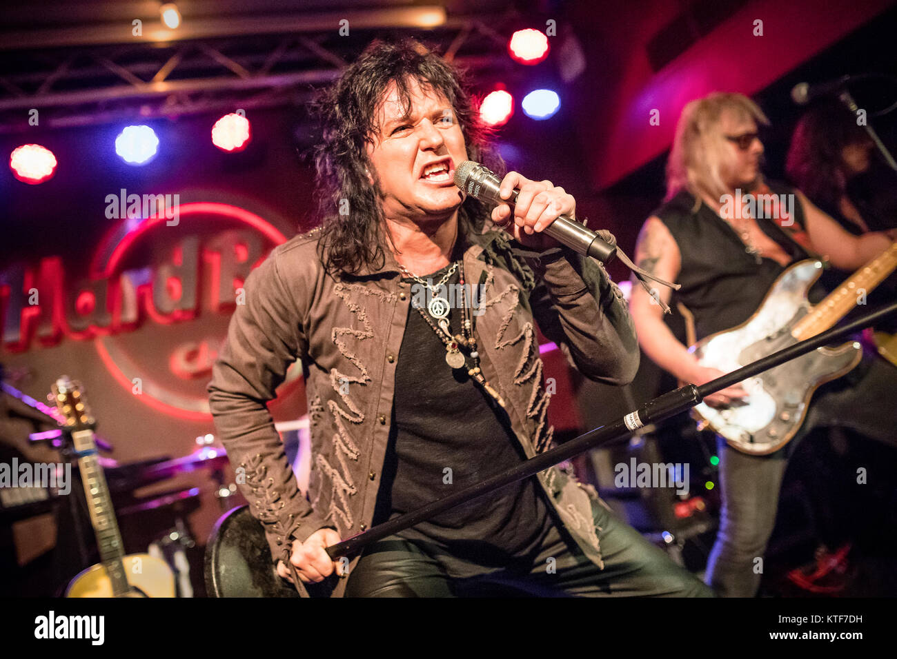 The Norwegian rock band Ammunition performs a live concert at Hard Rock ...
