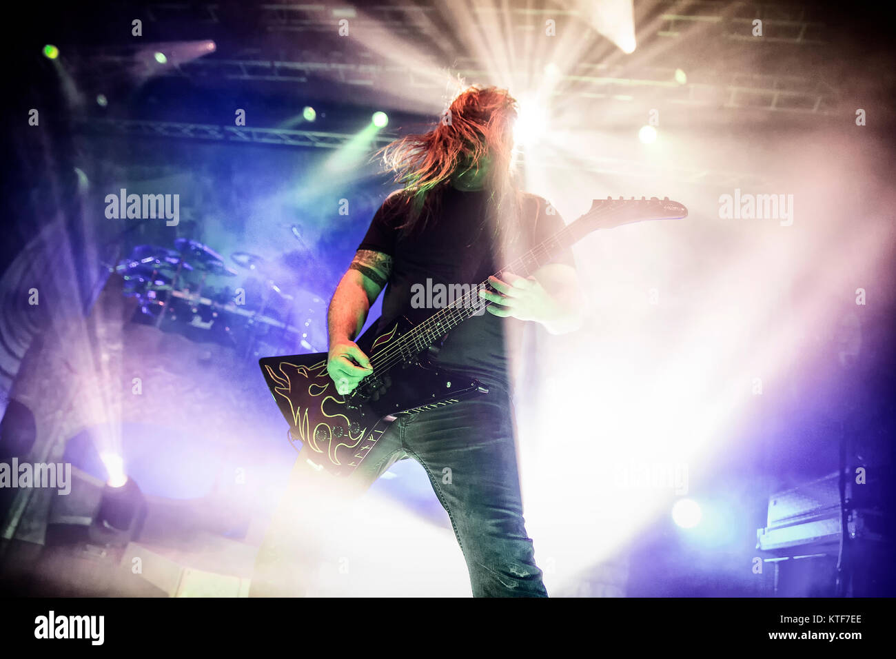 The Swedish melodic death metal band Amon Amarth performs a live ...