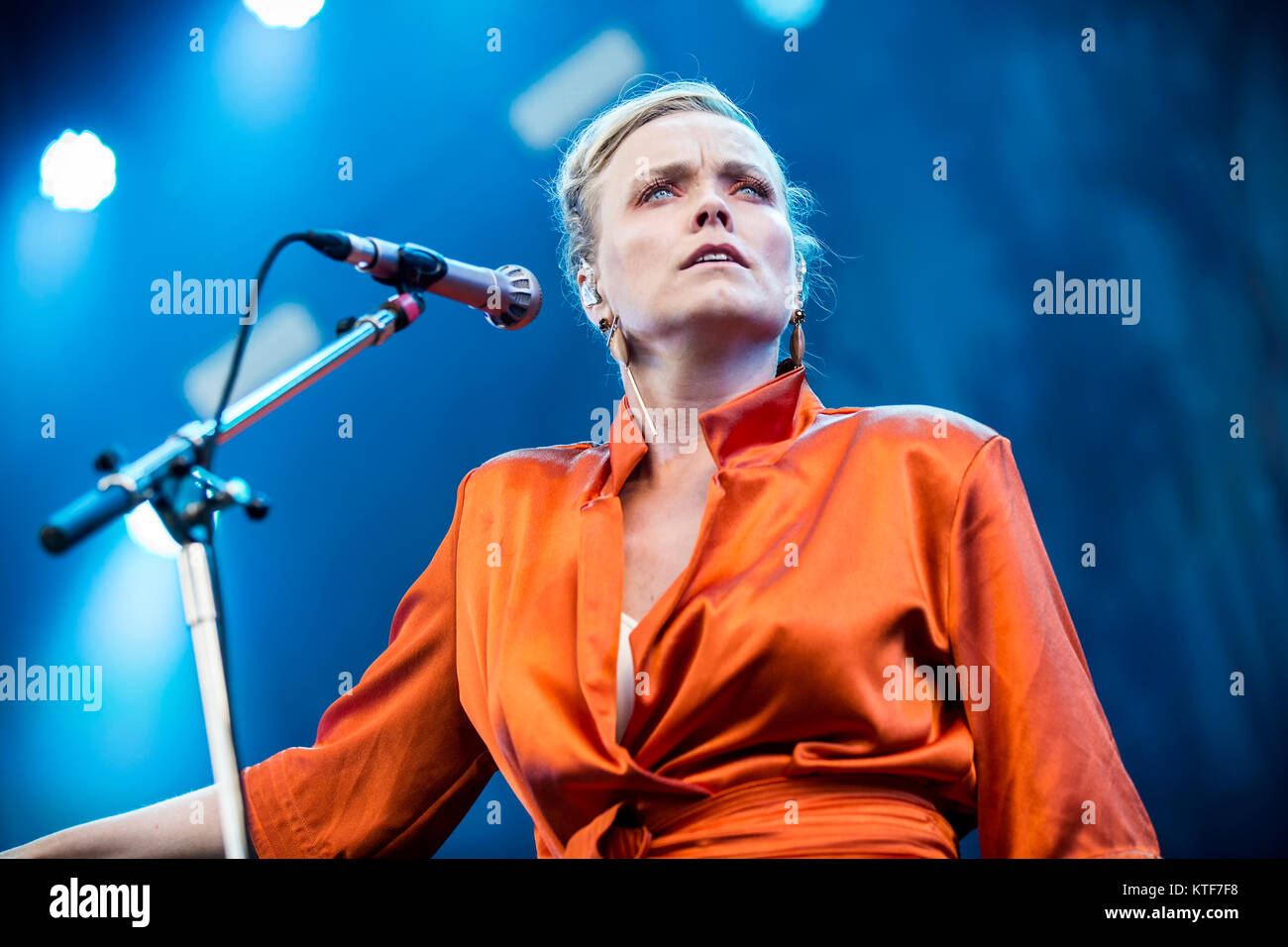 The Norwegian singer, songwriter and musician Ane Brun performs a live ...