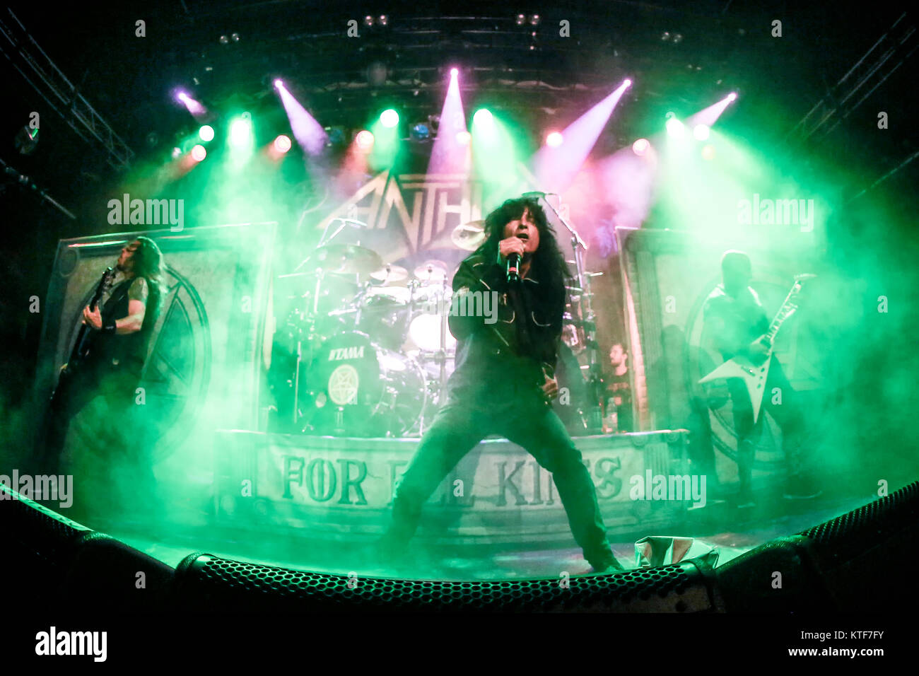 The American thrash metal band Anthrax performs a live concert at ...