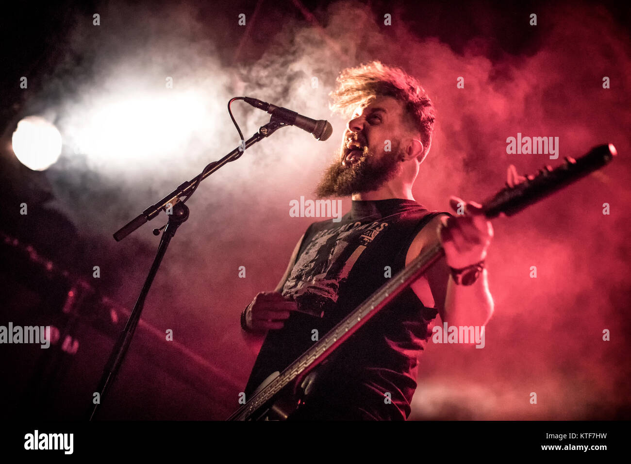 The British extreme metal band Anaal Nathrakh performs a live concert ...