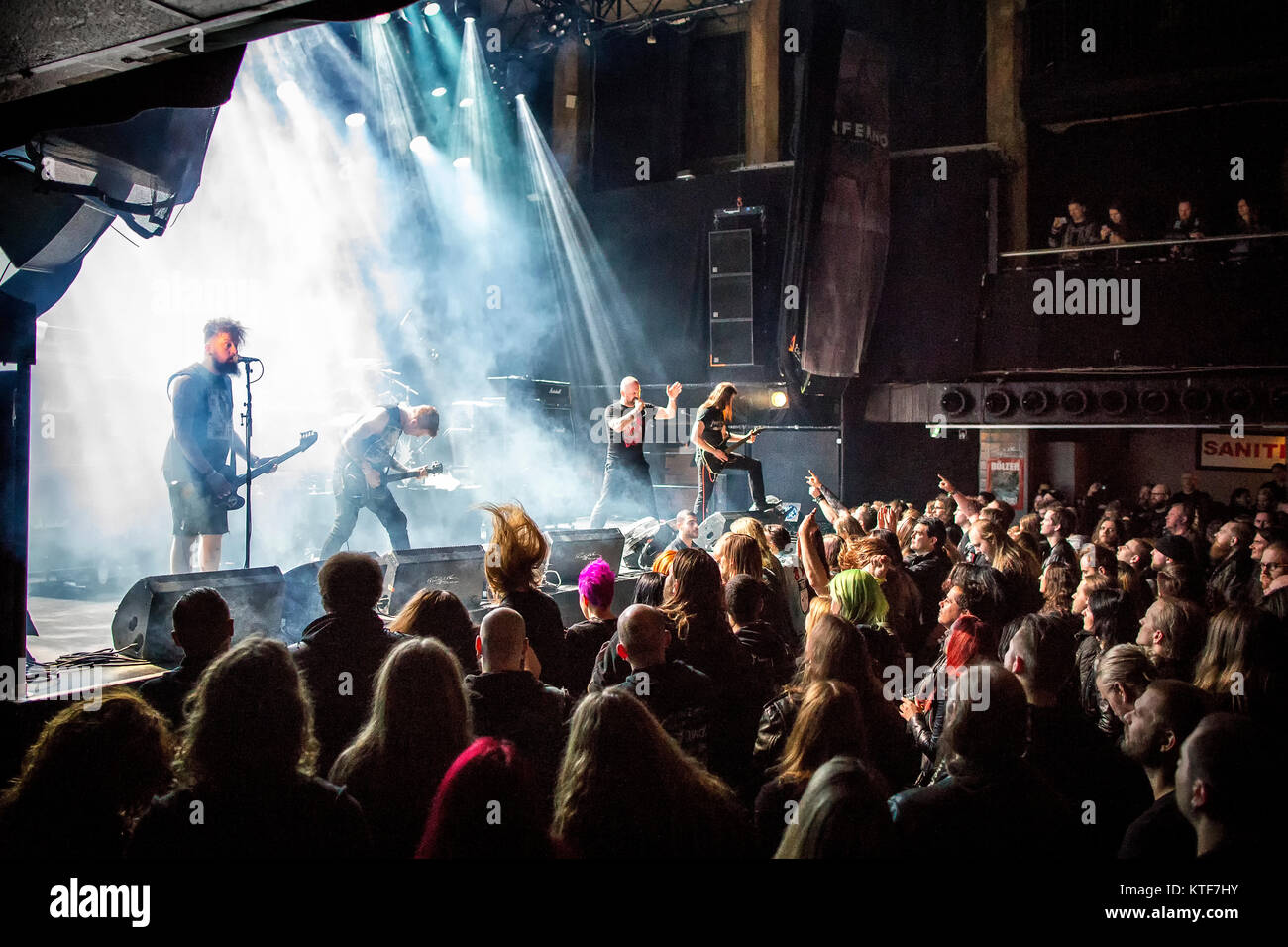 The British extreme metal band Anaal Nathrakh performs a live concert ...