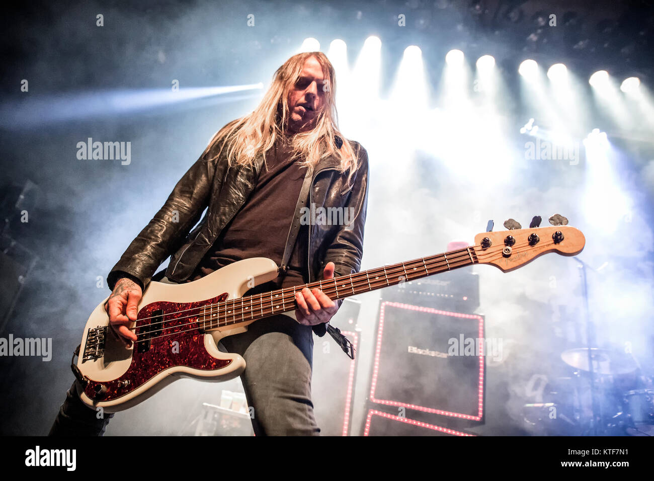 The Swedish rock band Backyard Babies performs a live concert at ...