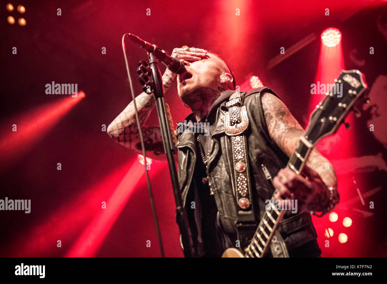 The Swedish rock band Backyard Babies performs a live concert at ...