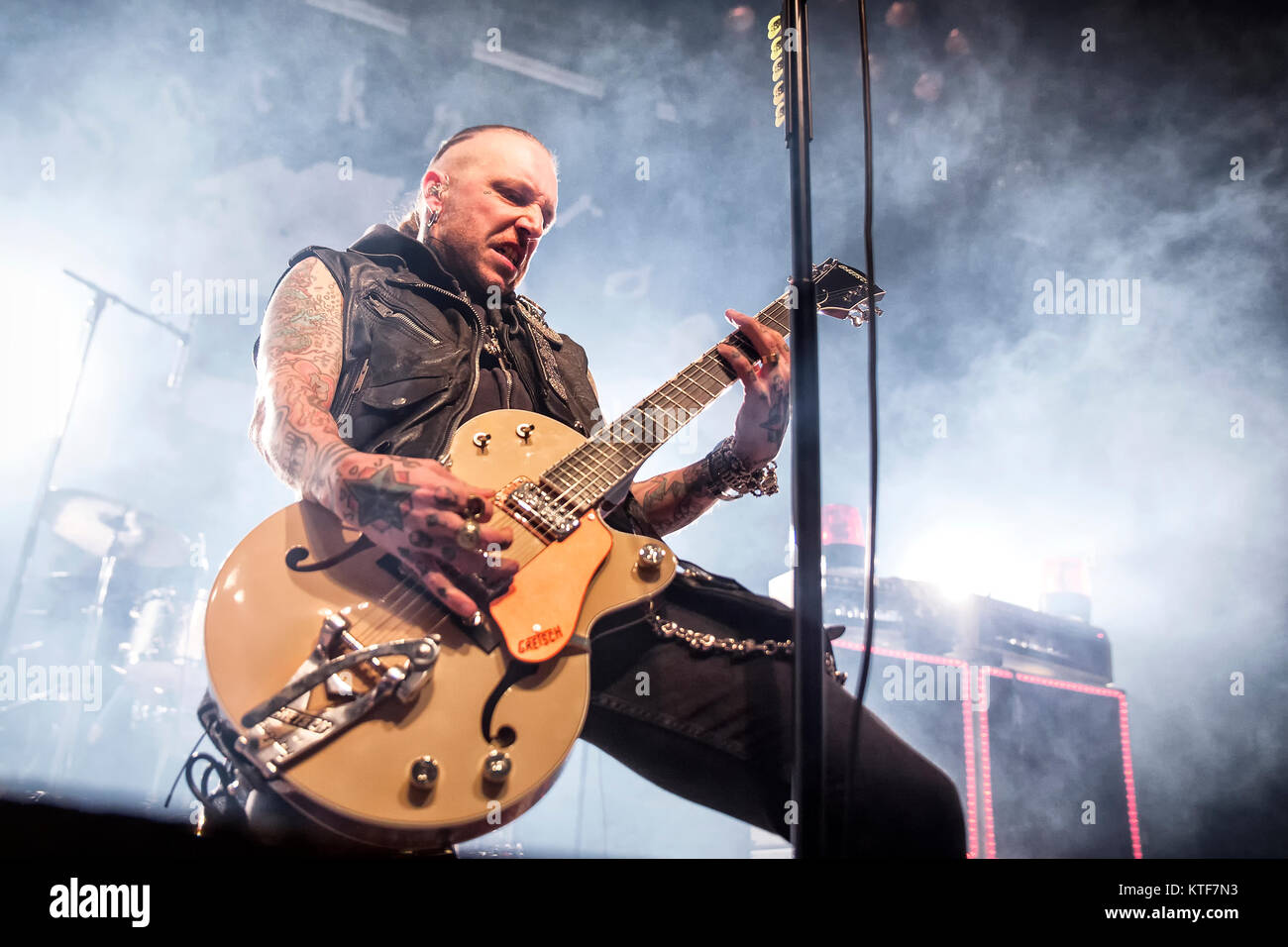 The Swedish rock band Backyard Babies performs a live concert at ...