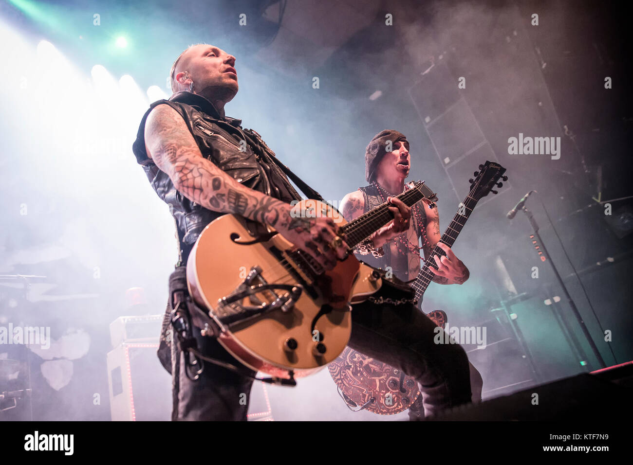 The Swedish rock band Backyard Babies performs a live concert at ...