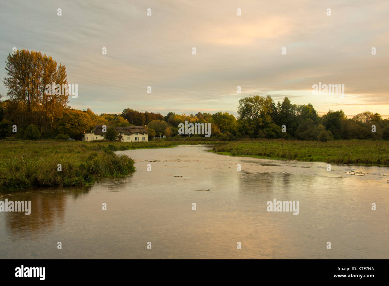 Chilbolton Common on the River Test Stock Photo - Alamy