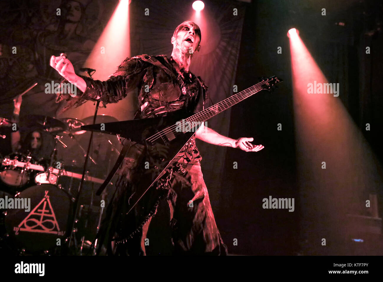 The Polish heavy metal band Behemoth performs a live concert at ...
