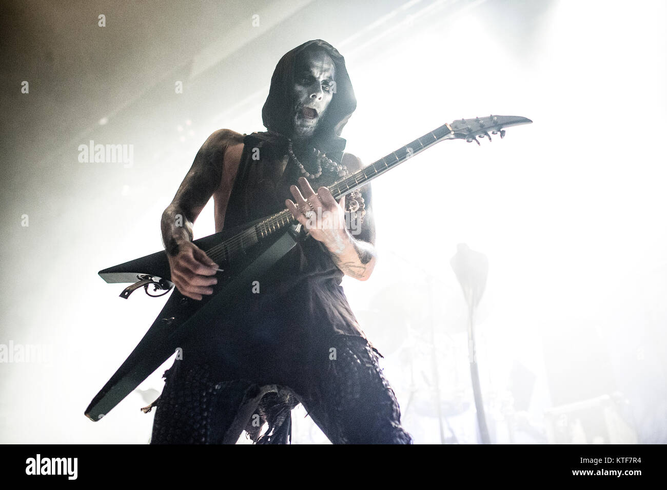 The Polish heavy metal band Behemoth performs a live concert at Sentrum ...