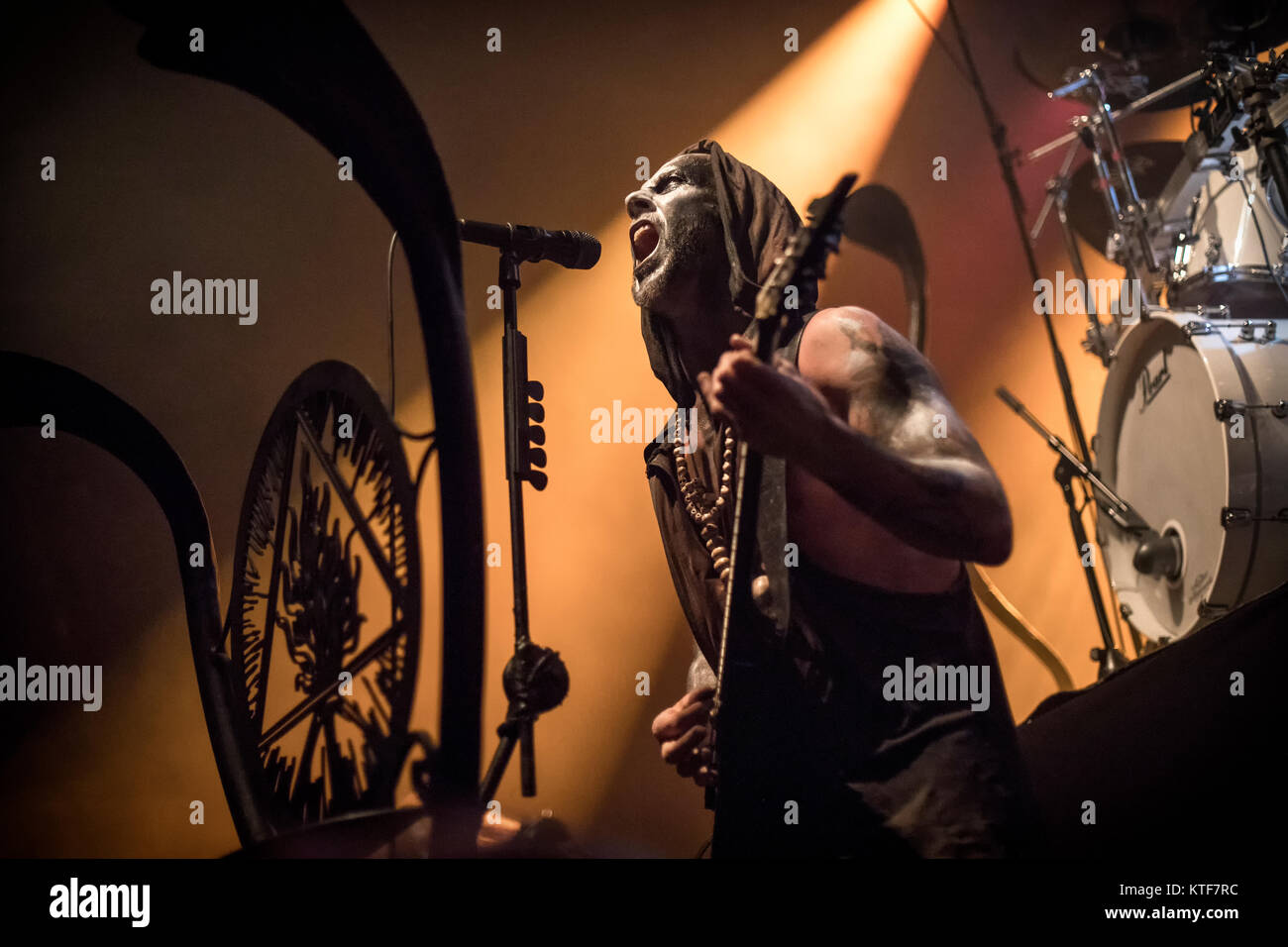 The Polish heavy metal band Behemoth performs a live concert at Sentrum ...