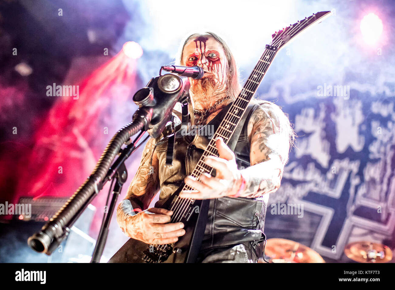 The Austrian death metal band Belphegor performs a live concert at ...