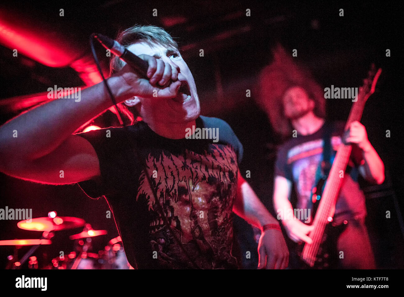 The Icelandic black metal and heavy metal band Beneath performs a live ...