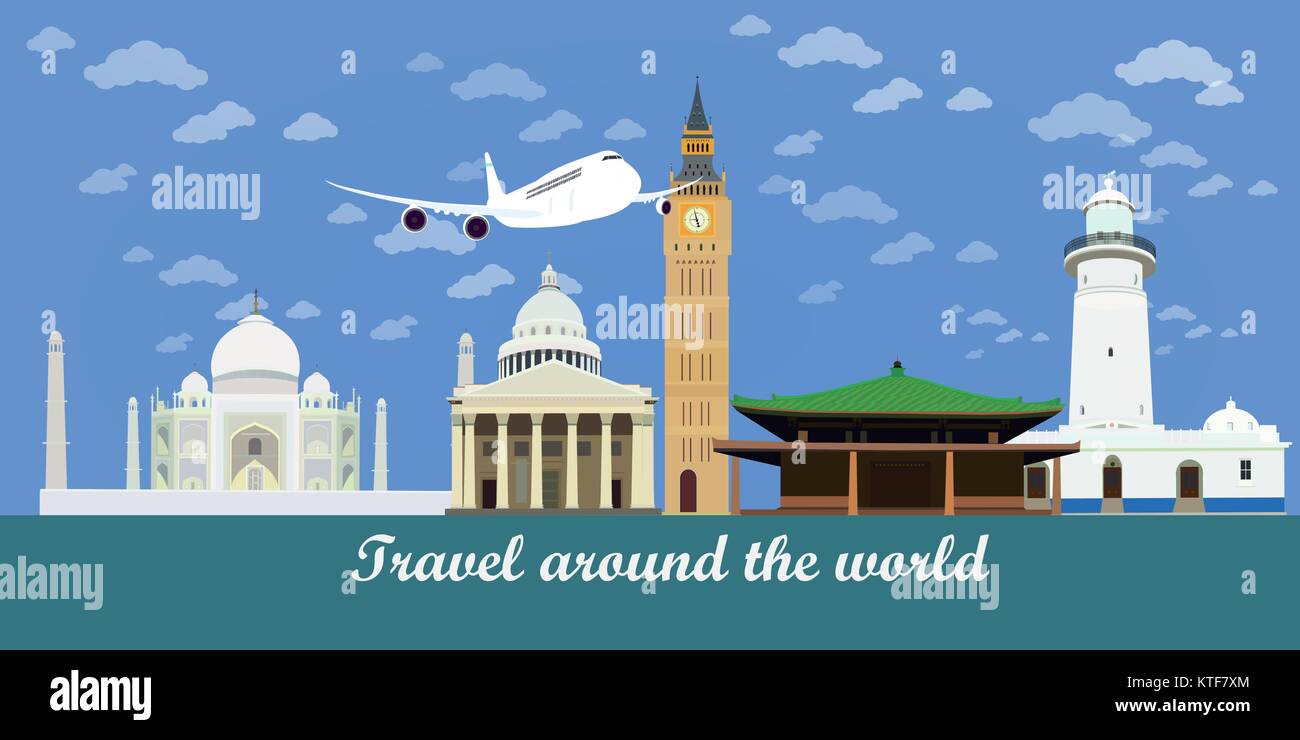 Travel around the world Stock Vector Image & Art - Alamy