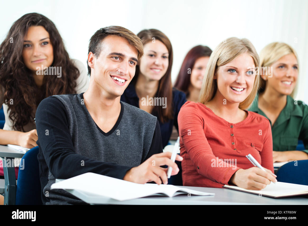 Students in class Stock Photo - Alamy