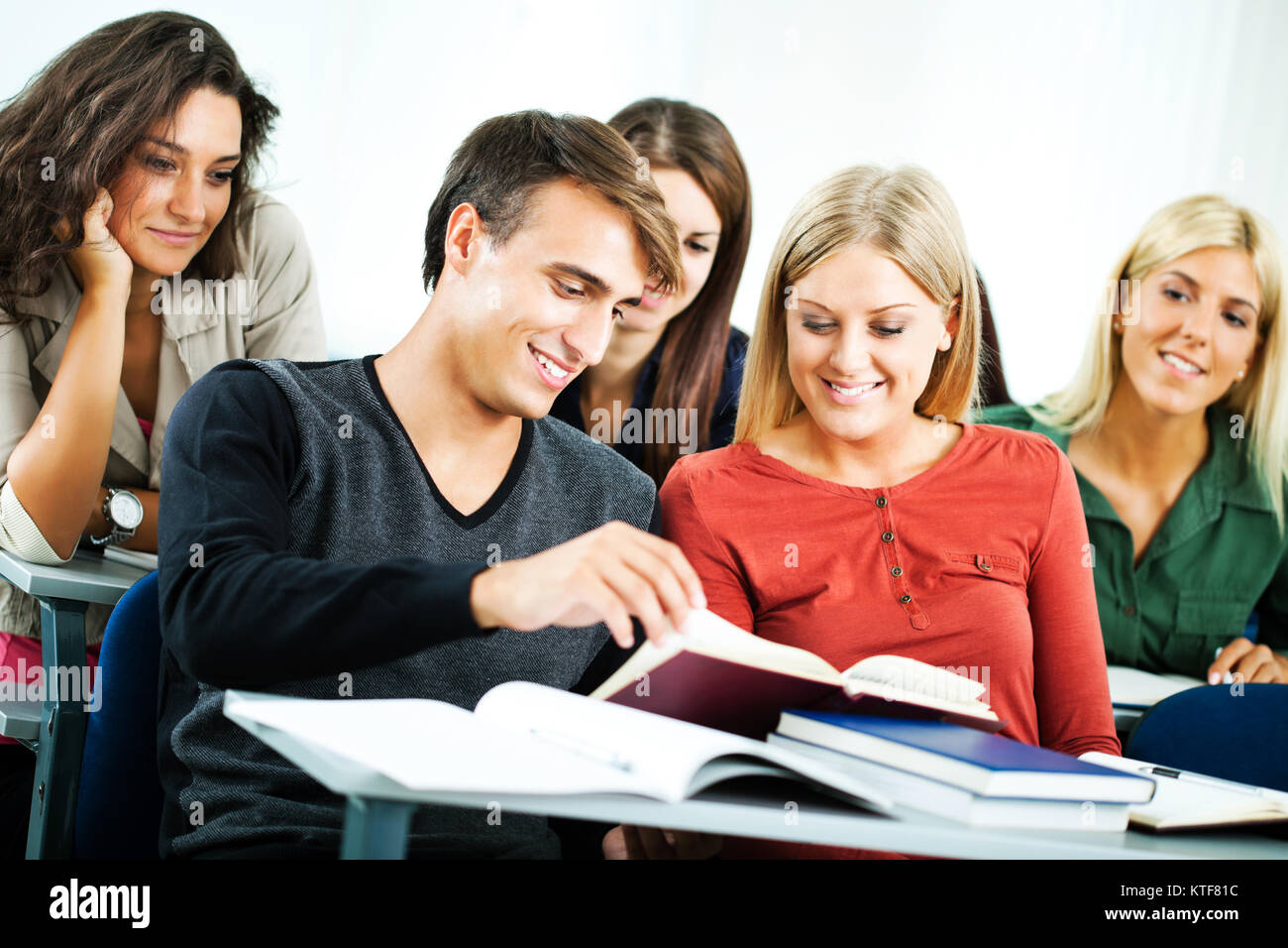 Students in class Stock Photo - Alamy