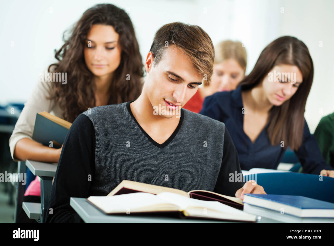 Students in class Stock Photo - Alamy