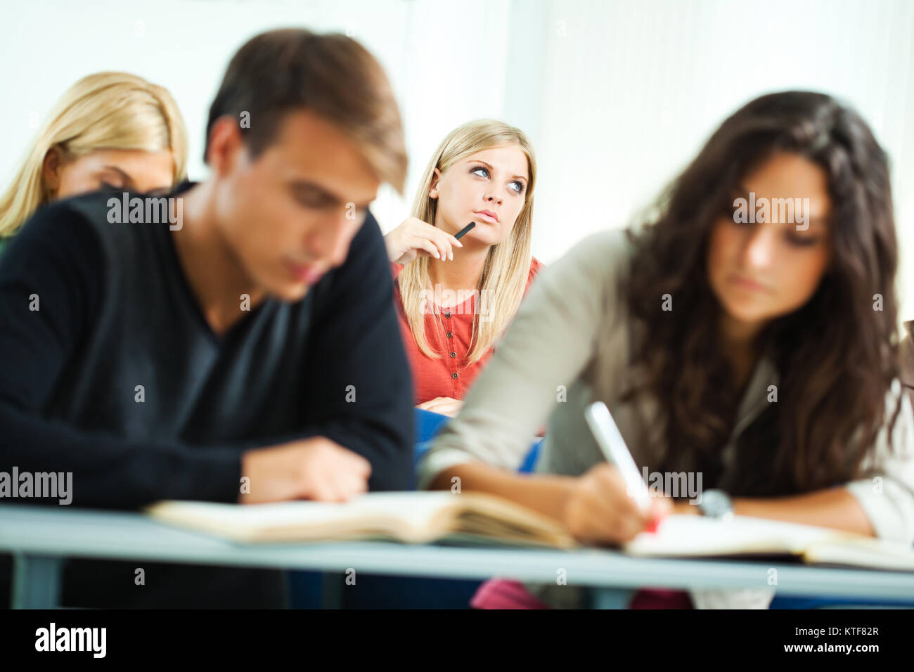 Students in class Stock Photo - Alamy