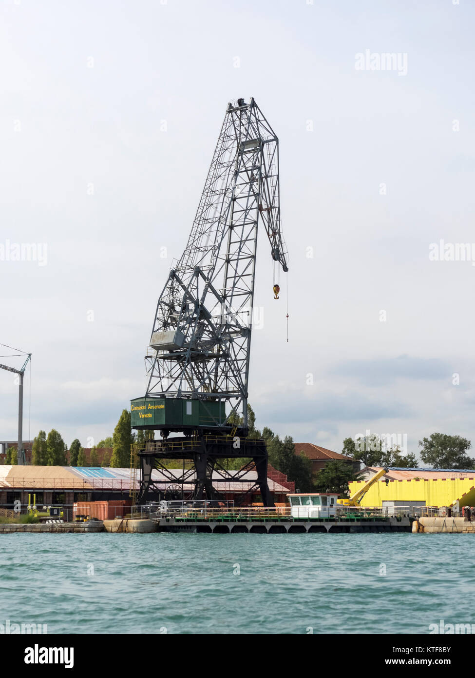 VENICE, ITALY SEPTEMBER - 13, 2017: Large construction crane at the ...