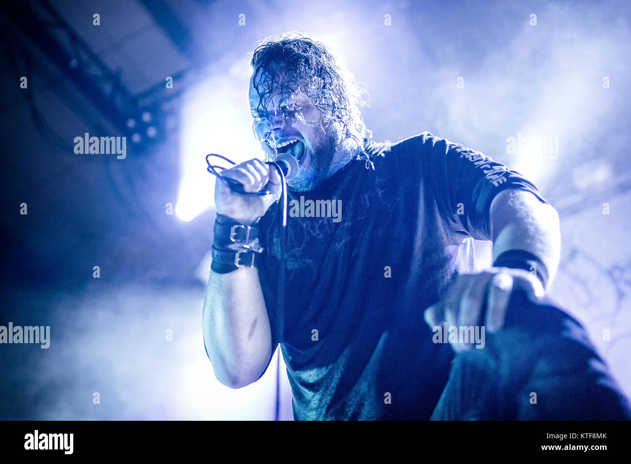 The Norwegian death metal band Blood Red Throne performs a live concert ...