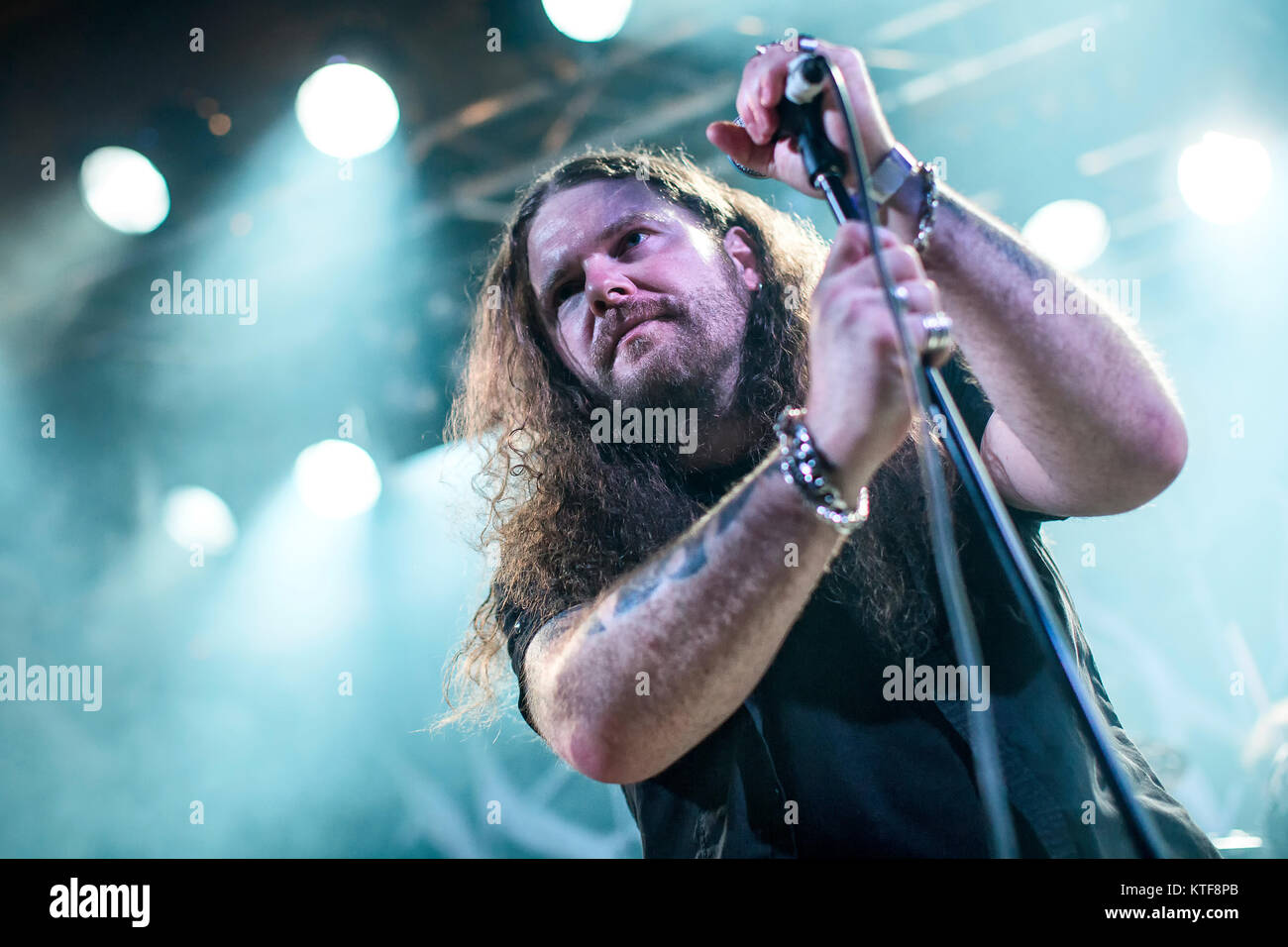 The Norwegian black metal band Borknagar performs a live concert at ...