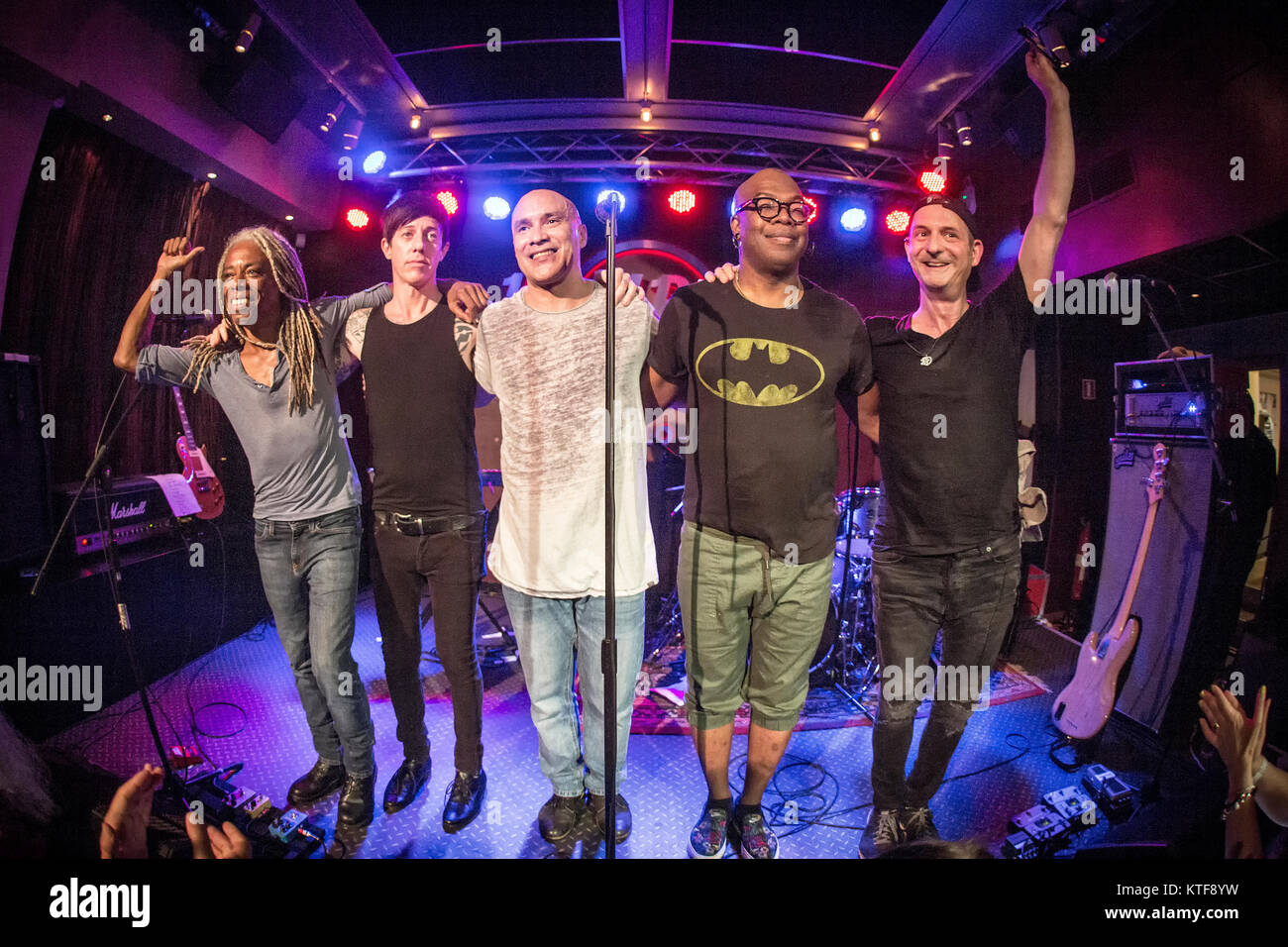 The American funk rock band Dan Reed Network performs a live concert at ...