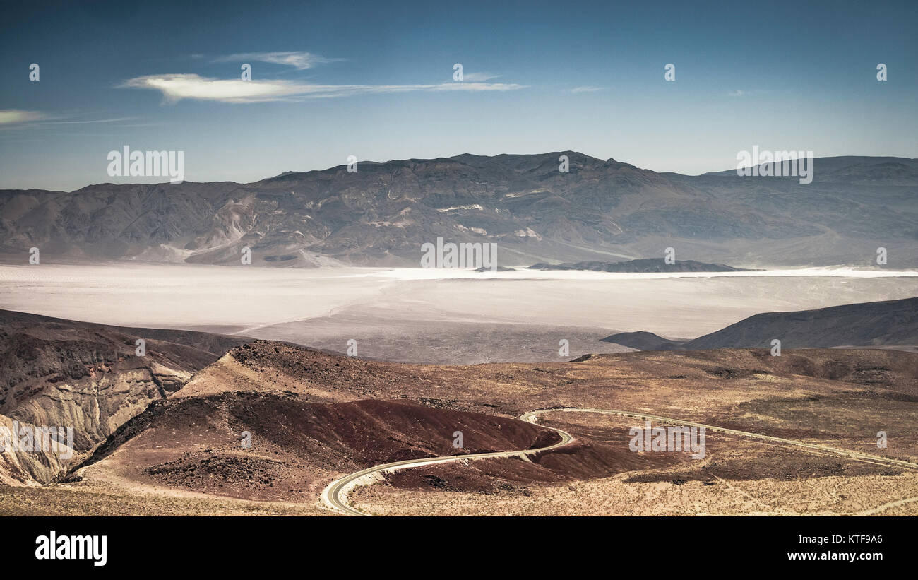 Scenic overlook at Panamint Valley from Father Crawley viewpoint in the ...