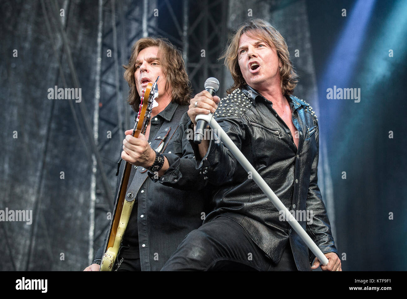 The Swedish glam rock band Europe performs a live concert at the ...