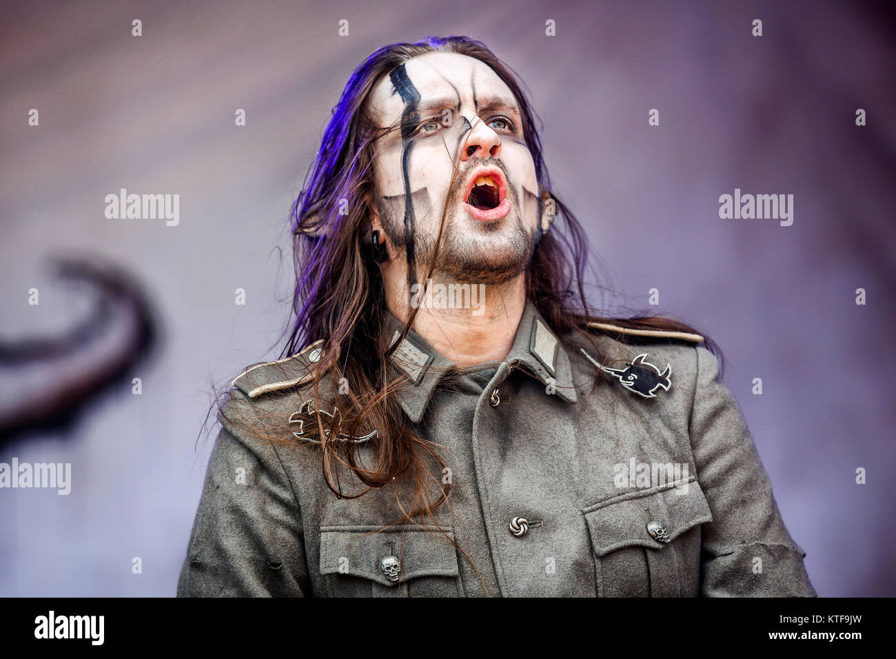 The Finnish folk metal band Finntroll performs a live concert at the ...