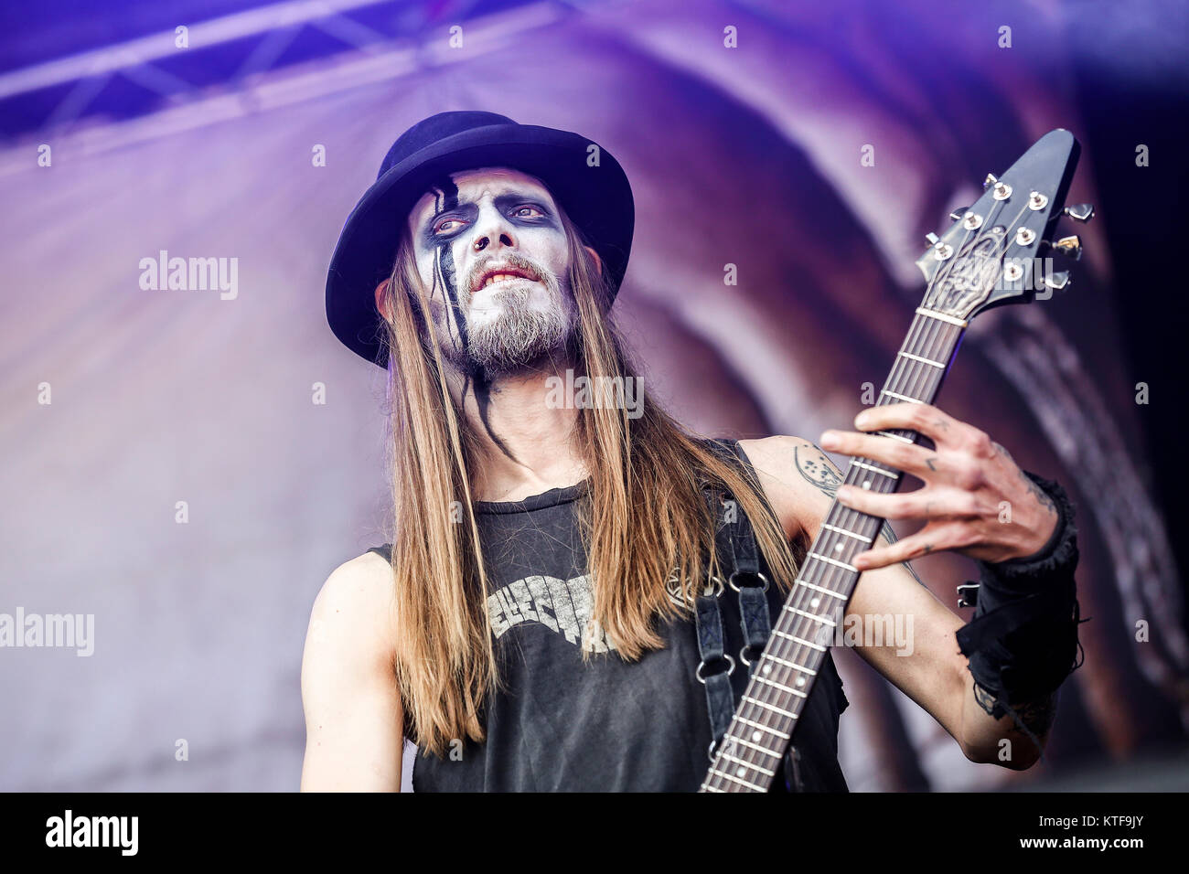 The Finnish folk metal band Finntroll performs a live concert at the ...