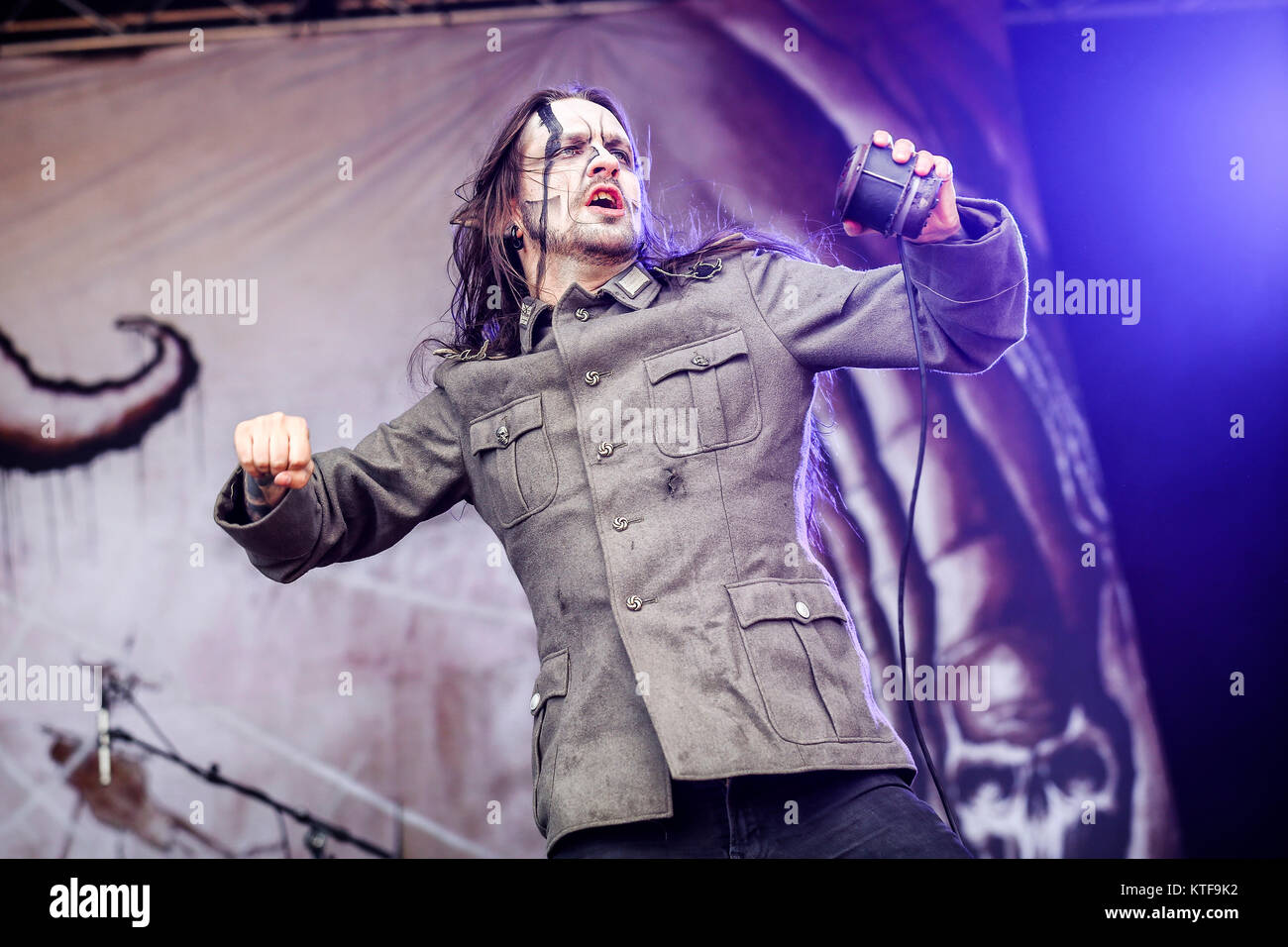 The Finnish folk metal band Finntroll performs a live concert at the ...
