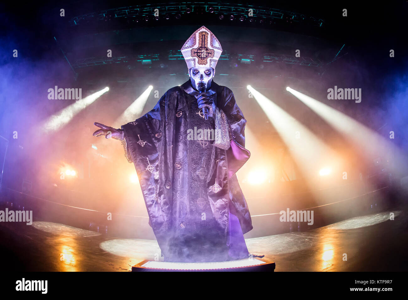 The Swedish doom metal band Ghost performs a live concert at Sentrum ...