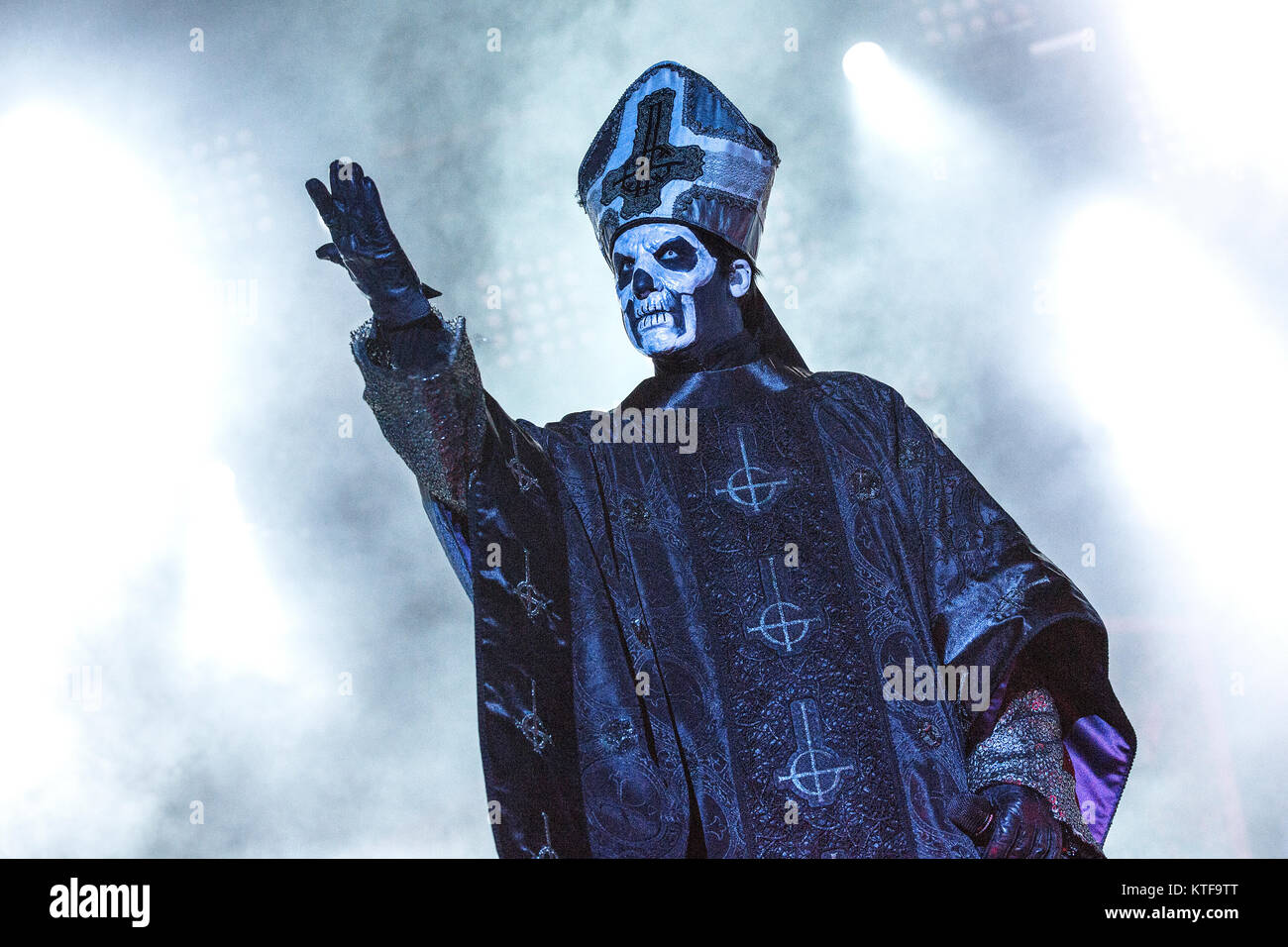 The Swedish doom metal band Ghost performs a live concert at the ...