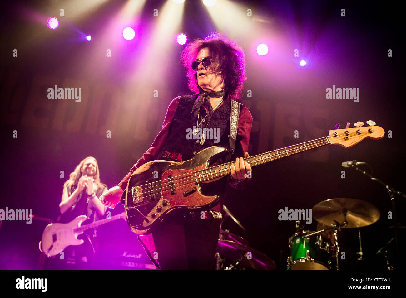 The English singer and bass player Glenn Hughes performs a live concert ...
